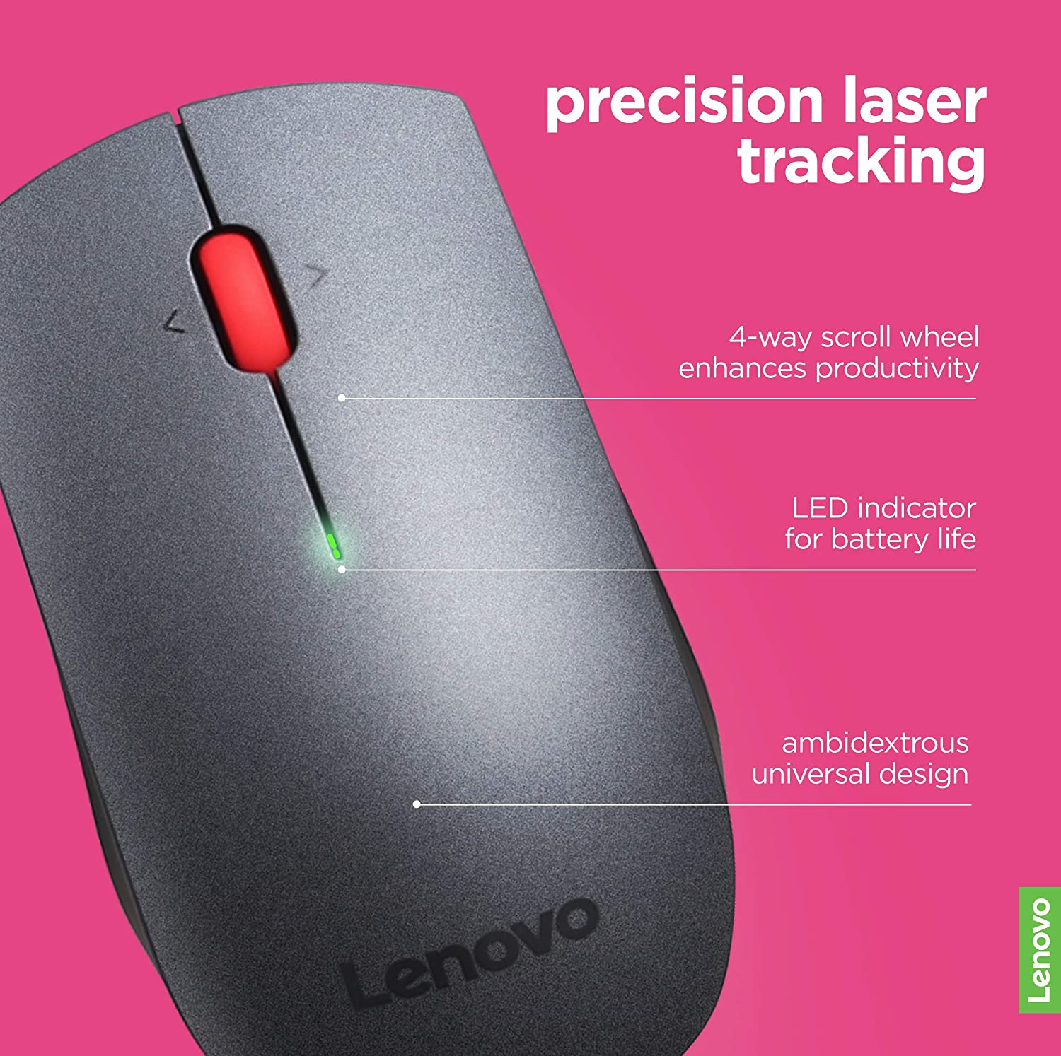 פיסיהוליק > Lenovo 700 Wireless Laser Mouse 1600 dpi Full-size ...